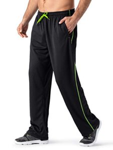 magnivit men’s lightweight sweatpants track running gym pants with elastic-waist drawstring black