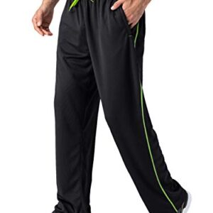 MAGNIVIT Men's Lightweight Sweatpants Track Running Gym Pants with Elastic-Waist Drawstring Black