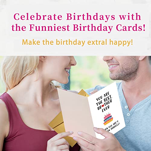 Funny Birthday Card for Brother, Joke Happy Birthday Greetings Cards for Brother, You Are The Best Brother (Cake)