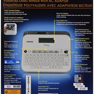 Brother Pt-d400ad Versatile, Easy-to-use Label Maker With Ac Adapter - Label, Tape - 0.14, 0.24,