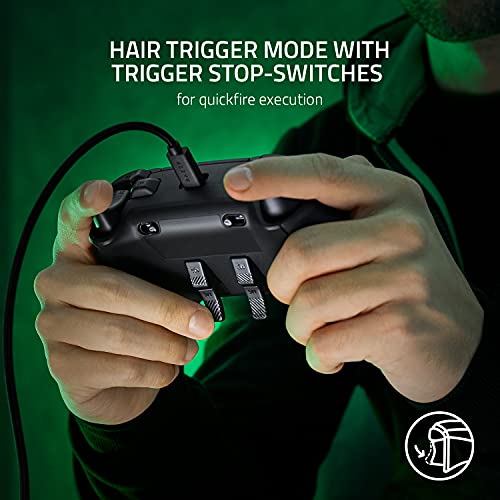 Razer Wolverine V2 Chroma Wired Gaming Pro Controller for Xbox Series X|S, Xbox One, PC: RGB Lighting - Remappable Buttons & Triggers - Mecha-Tactile Buttons & D-Pad - Trigger Stop-Switches - Black