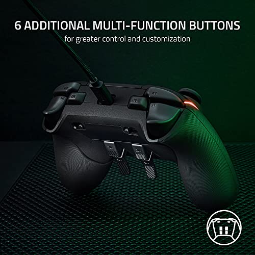 Razer Wolverine V2 Chroma Wired Gaming Pro Controller for Xbox Series X|S, Xbox One, PC: RGB Lighting - Remappable Buttons & Triggers - Mecha-Tactile Buttons & D-Pad - Trigger Stop-Switches - Black