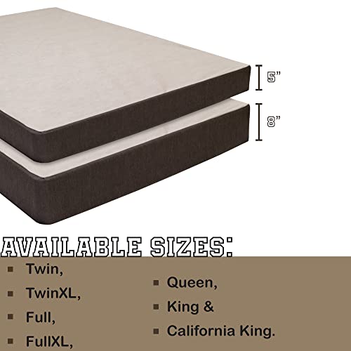 Continental Sleep, 4.5-Inch Easy Wood Box Spring/Foundation with Simple Assembly, Queen, Black