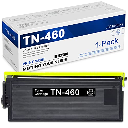 ALUMUINK 𝐇𝐢𝐠𝐡 𝐏𝐫𝐨𝐝𝐮𝐜𝐭𝐢𝐯𝐢𝐭𝐲 Compatible Black TN460 TN-460 Toner Cartridge Replacement for Brother TN 460 MFC-9880 DCP-1200 1400 HL-1270N IntelliFax-5750e Printer Toner (TN4601PK)