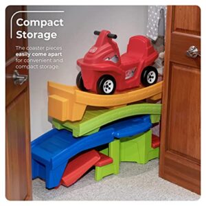 Step2 Up & Down Roller Coaster for Kids, Rapid Ride & Hide Edition – Ride On Toy for Indoor/Outdoor Use – Compact Storage, Skill Building Toddler Toys, Assembled Dimensions: 12.75" H x 110" W x 27" D