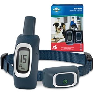 petsafe remote training collar – 300 yard (900 ft) range – collar fits medium or large dogs – choose from tone, vibration, or 15 levels of static stimulation for training off leash dogs