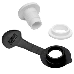 coleman cooler standard drain plug with black cap, 1″ shaft