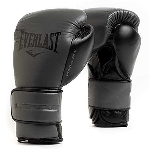 Everlast Powerlock2 Pro Hook & Loop Leather Boxing Training Gloves