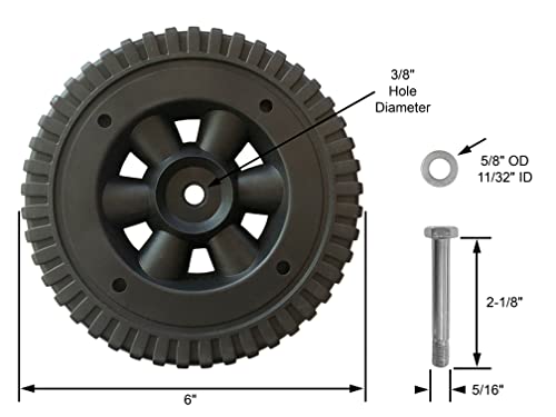 Coleman Roadtrip Grill Replacement Wheel and Hardware (1 Wheel)