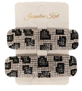 jacqueline kent bubbles & bling hair clip bbh001.lepsi leopard silver