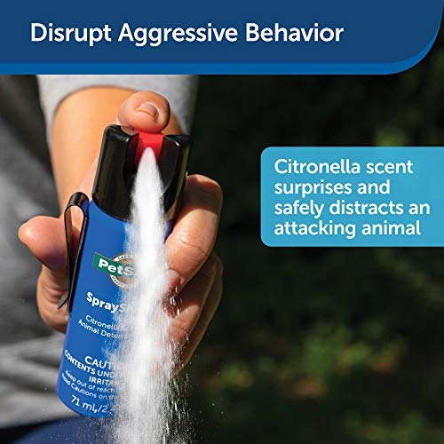 PetSafe SprayShield Animal Deterrent with Clip - Citronella Dog Repellent Spray – Ranges up to 10 ft - 2.4 oz / 71 mL - Protect Yourself and Your Pets