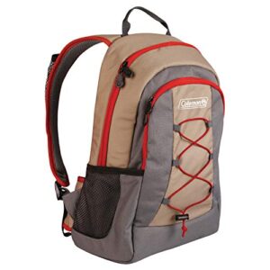 coleman chiller series insulated portable soft cooler backpack, leak-proof 28 can capacity backpack cooler with adjustable straps and ice retention