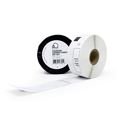 Buhbo Compatible Refill Replacement Label for Brother DK-1201 1-1/7" x 3-1/2" for Address and Barcodes (8 Pack / 400 Labels Per Roll)