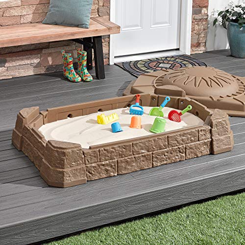 Step2 Naturally Playful Sandbox II with Bonus Sand Tools, Tan