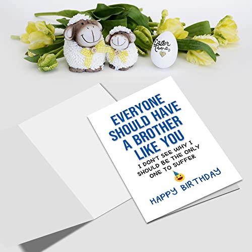 Nchigedy Funny Birthday Card for Brother, Happy Birthday Greeting Card, Humor Bro Bday Card, Everyone Should Have a Brother Like You