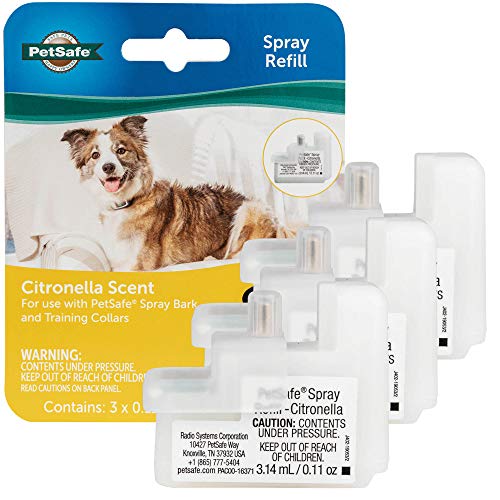 PetSafe Spray Refill - Citronella - No-Mess Replacement Cartridges Spray Dog Bark Collar Remote Training Collar - Refill Cartridge Only - 3-Pack - PAC00-16371