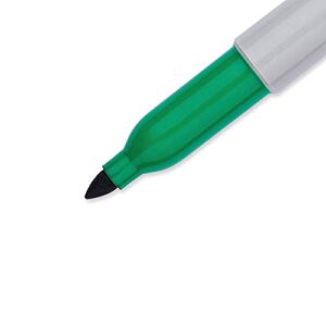 Sharpie Permanent Markers, Fine Point Green, 2 packs of 12 Total of 24