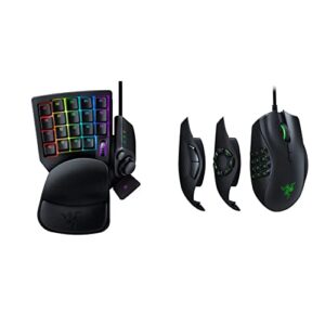 razer naga trinity gaming mouse & tartarus v2 gaming keypad: mecha-membrane key switches – 32 programmable keys – customizable chroma rgb lighting – programmable macros – classic black