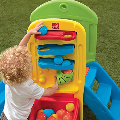 Step2 Play Ball Fun Toddler Climber – Indoor and Outdoor Playset with Kids Slide, 10 Play Balls, and Ball Drop Maze – Colorful Kids Climber