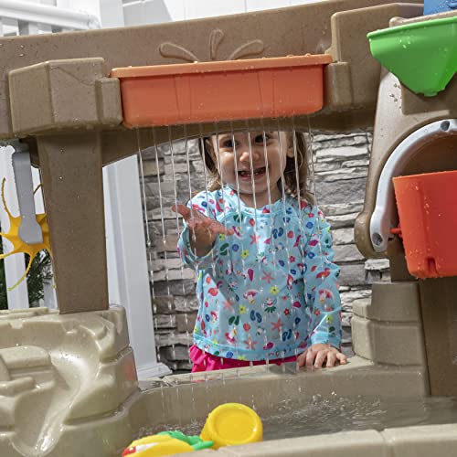 Step2 Pump & Splash Discovery Pond Water Table Outdoor Water Toy with Water Pump, Brown