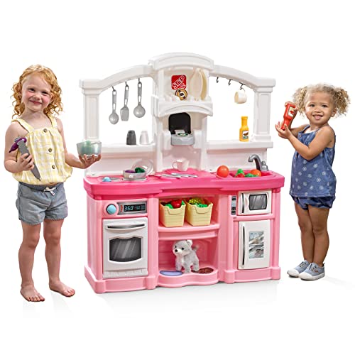 Step2 Fun with Friends Kitchen Set for Kids – Includes Toy Kitchen Accessories, Interactive Features for Pretend Play – Indoor/Outdoor Toddler Playset – Dimensions: 40.88" H x 35.75" W x 12.5" D