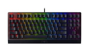 razer blackwidow v3 tenkeyless mechanical gaming keyboard: razer mechanical switches – chroma rgb lighting – compact form factor – programmable macro functionality – usb passthrough (renewed)