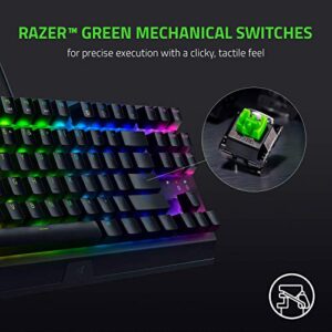 Razer BlackWidow V3 Tenkeyless Mechanical Gaming Keyboard: Razer Mechanical Switches - Chroma RGB Lighting - Compact Form Factor - Programmable Macro Functionality - USB Passthrough (Renewed)