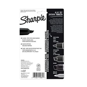 Sharpie King Size Permanent Markers, Black, 4-Count