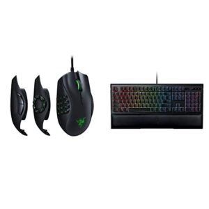 razer rz01-02410100-r3u1 19-button gaming mouse, black & razer ornata rgb mecha-membrane keyboard, black