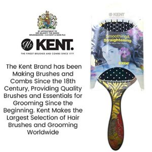 Kent LPB1 Large Paddle Cushioned Hair Brush - Grooming, Detangling, & Smoothing Floral Print - Best Everyday Brush For Medium to Long Hair