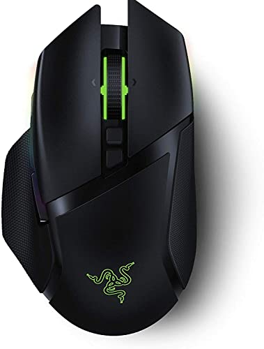 Razer Basilisk Ultimate HyperSpeed Wireless Gaming Mouse w/Charging Dock 20K DPI Optical Sensor - Chroma RGB - 11 Programmable Buttons - 100 Hr Battery - Classic Black (Renewed)