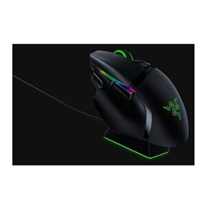 Razer Basilisk Ultimate HyperSpeed Wireless Gaming Mouse w/Charging Dock 20K DPI Optical Sensor - Chroma RGB - 11 Programmable Buttons - 100 Hr Battery - Classic Black (Renewed)