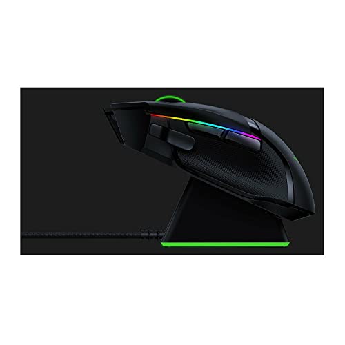 Razer Basilisk Ultimate HyperSpeed Wireless Gaming Mouse w/Charging Dock 20K DPI Optical Sensor - Chroma RGB - 11 Programmable Buttons - 100 Hr Battery - Classic Black (Renewed)