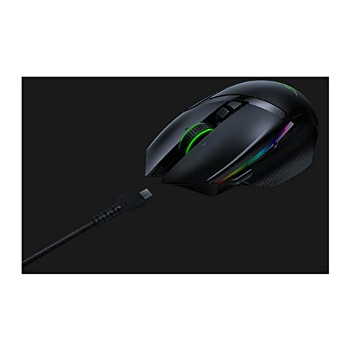 Razer Basilisk Ultimate HyperSpeed Wireless Gaming Mouse w/Charging Dock 20K DPI Optical Sensor - Chroma RGB - 11 Programmable Buttons - 100 Hr Battery - Classic Black (Renewed)