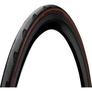 continental grand prix 5000 s tubeless road tire, black/brown 700c x 25mm