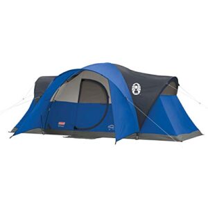 coleman camping tent | 8 person montana cabin tent with hinged door