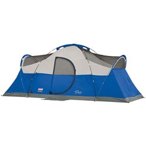 Coleman Camping Tent | 8 Person Montana Cabin Tent with Hinged Door