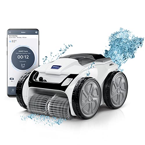 Polaris VRX iQ+ Smart Robotic Pool Cleaner with iAquaLink Control, Extra Long 70' Cable w/Tangle reducing Swivel, Large Debris Canister and 7 Cleaning Modes