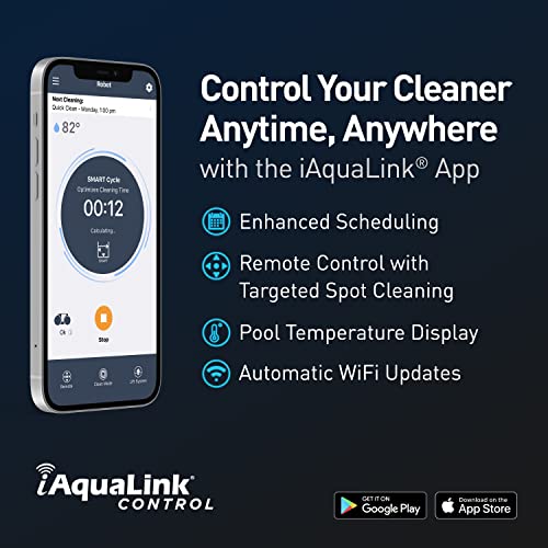 Polaris VRX iQ+ Smart Robotic Pool Cleaner with iAquaLink Control, Extra Long 70' Cable w/Tangle reducing Swivel, Large Debris Canister and 7 Cleaning Modes