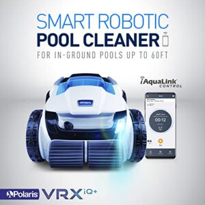 Polaris VRX iQ+ Smart Robotic Pool Cleaner with iAquaLink Control, Extra Long 70' Cable w/Tangle reducing Swivel, Large Debris Canister and 7 Cleaning Modes