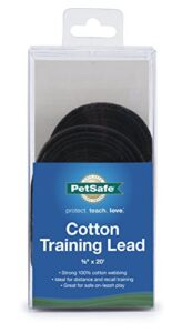 petsafe cotton training lead, 5/8″ x 20′, black, model:ctld-5/8-x-20