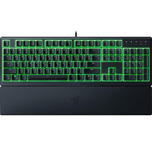 Razer Ornata V3 X Gaming Keyboard: Low-Profile Keys - Silent Membrane Switches - Spill Resistant - Chroma RGB Lighting - Ergonomic Wrist Rest - Classic Black (Renewed)