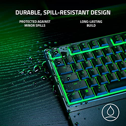 Razer Ornata V3 X Gaming Keyboard: Low-Profile Keys - Silent Membrane Switches - Spill Resistant - Chroma RGB Lighting - Ergonomic Wrist Rest - Classic Black (Renewed)