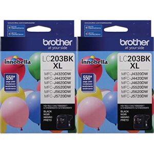 brother genuine innobella lc203bk high yield black ink cartridge