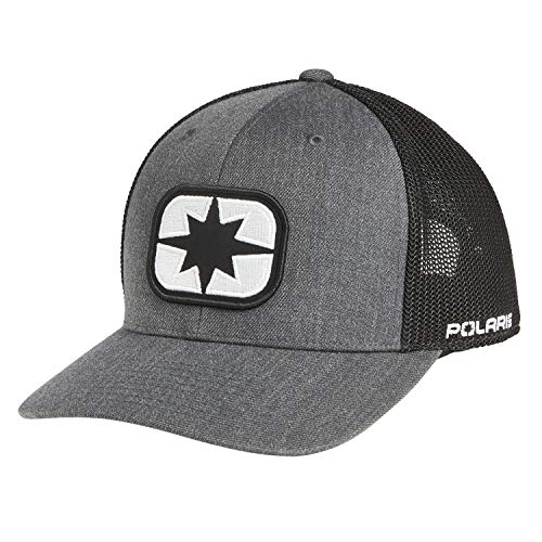 Polaris ATV Ellipse Patch Trucker Hat Gray/Black