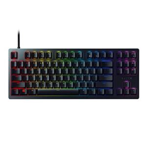 razer huntsman tournament edition tkl tenkeyless gaming keyboard: linear optical switches instant actuation – customizable chroma rgb lighting, programmable macro functionality – matte black (renewed)