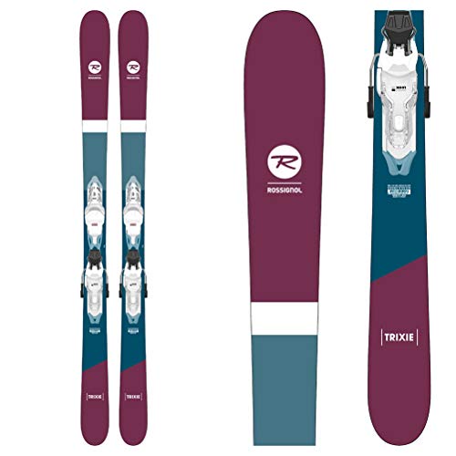 Rossignol Trixie Womens Skis 148 W/Look Xpress W 10 GW Bindings White/Sparkle