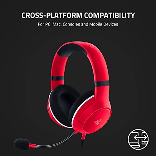 Razer Kaira X Wired Headset for Xbox Series X|S, Xbox One, PC, Mac & Mobile Devices: TriForce 50mm Drivers - HyperClear Cardioid Mic - Memory Foam Ear Cushions - On-Headset Controls - Pulse Red