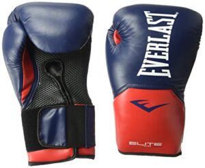 everlast elite pro style training gloves, blue/red, 16 oz