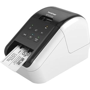 Brother Ultra-Fast Label Printer Wireless Networking, White- Print Black and Red Labels up to 110 Per Minute, up to 2.4" Wide 300 x 600 dpi, Durable Automatic Cutter, USB 2.0, CBMOUN Extension_Cable